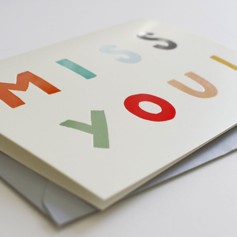 Rainbow “Miss You” Friendship Card – Annie Dornan-Smith